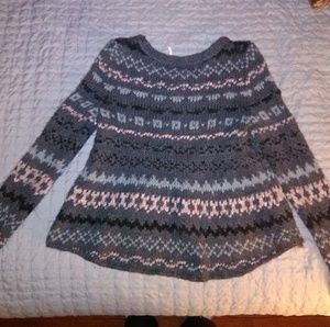 Free People | Sweaters | Free People Gree Pattern Sweater | Poshmark